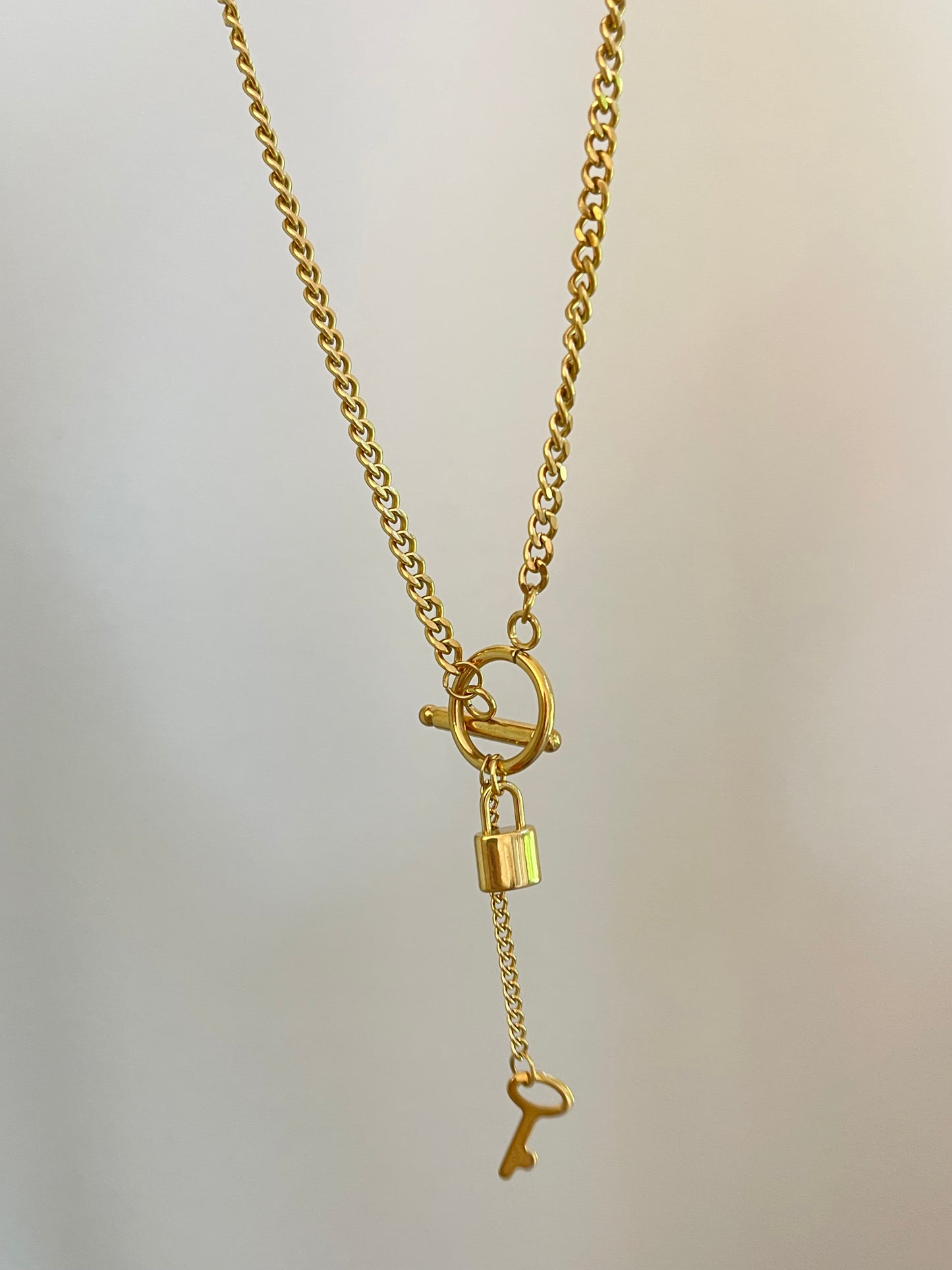 Key Lock Chain Necklace (Stainless Steel) – Urban Jewel